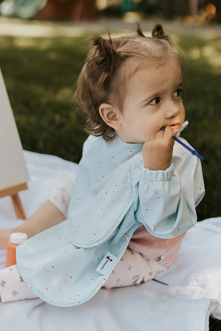 Micasso & Co Long Sleeve Bib 6-24 Months with Built-in Food Catche ...